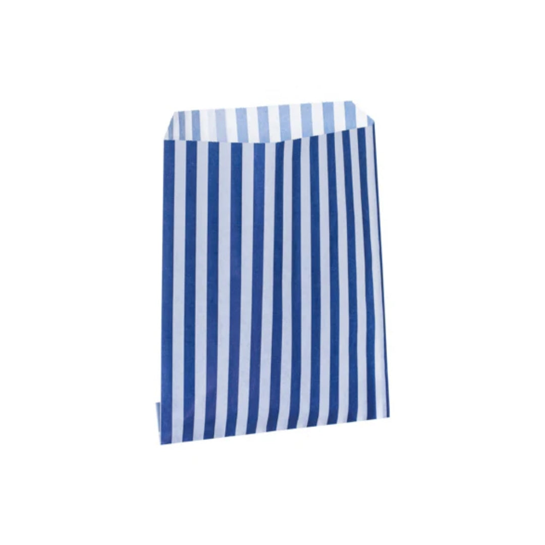 Blue Candy Stripe Counter Bags 18x23cm | Big Brown Carrier Bag