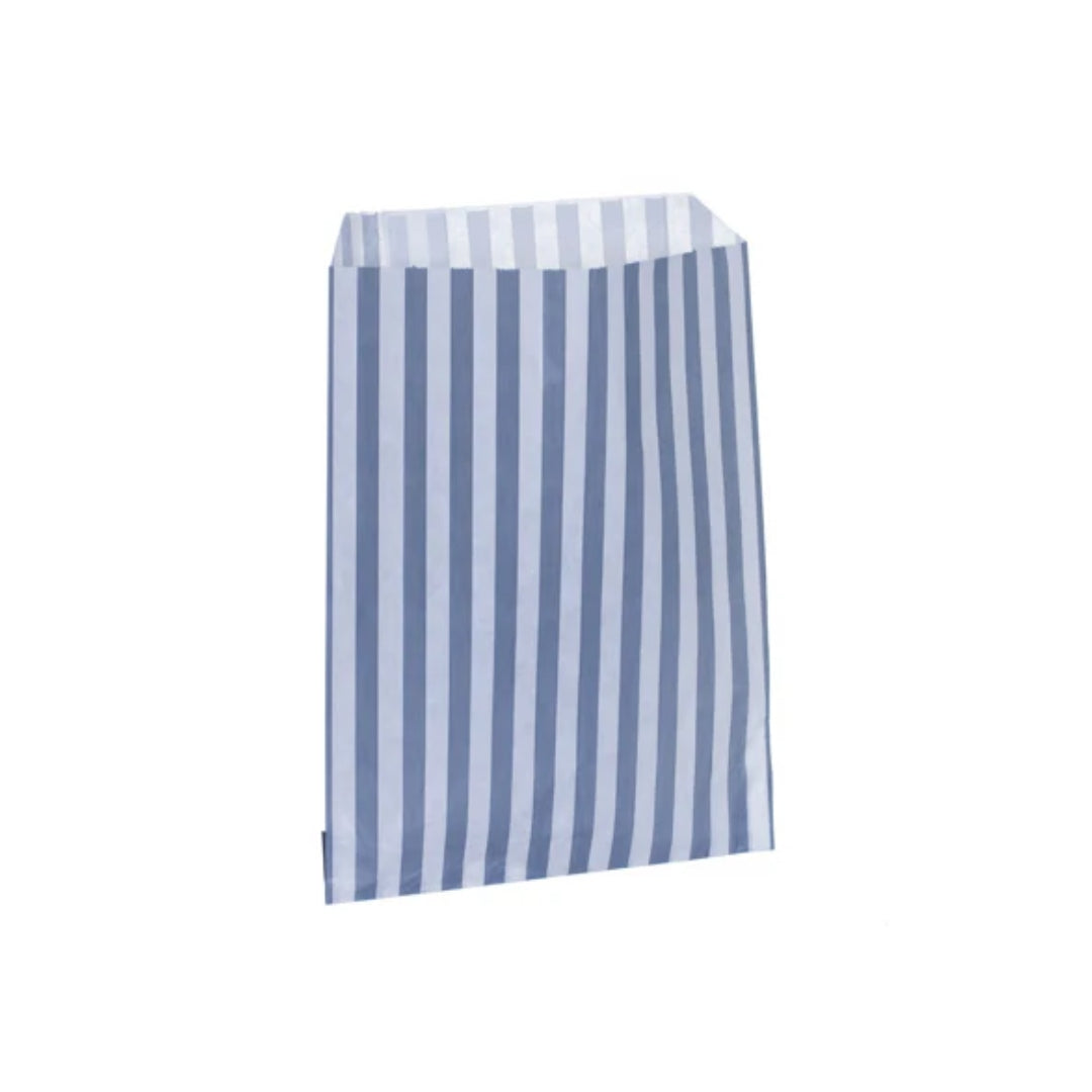 Grey Candy Stripe Counter Bags 18x23cm | Big Brown Carrier Bag