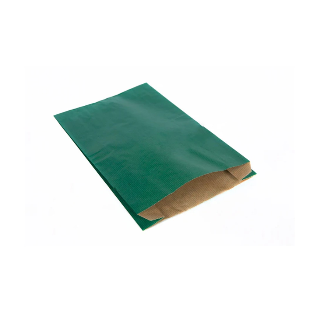 Small Green Counter Bags 100 pack | Big Brown Carrier Bag