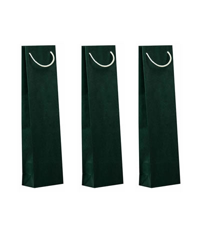 Dark Green Wine Bottle Bag | Wine Bottle Bag – Big Brown Carrier Bottle ...
