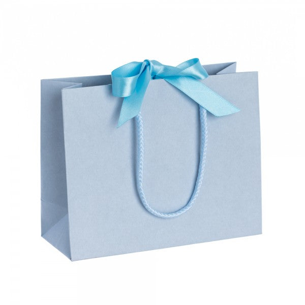 Light Blue Recycled Carrier Bag with Ribbon 200x80x160mm | BBCB – Big ...